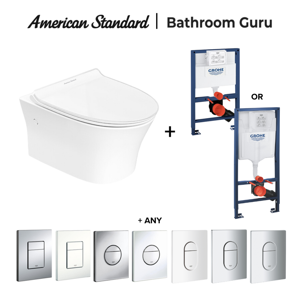 AMERICAN STANDARD Signature Wall Hung Toilet Bundle Set (CCAS3140-W204 ...
